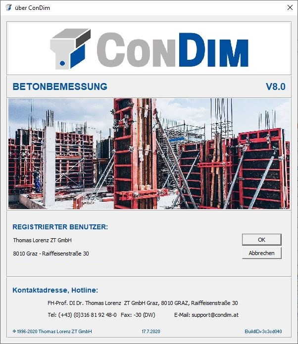 Produkt - ConDim / Software zur Betonbemessung